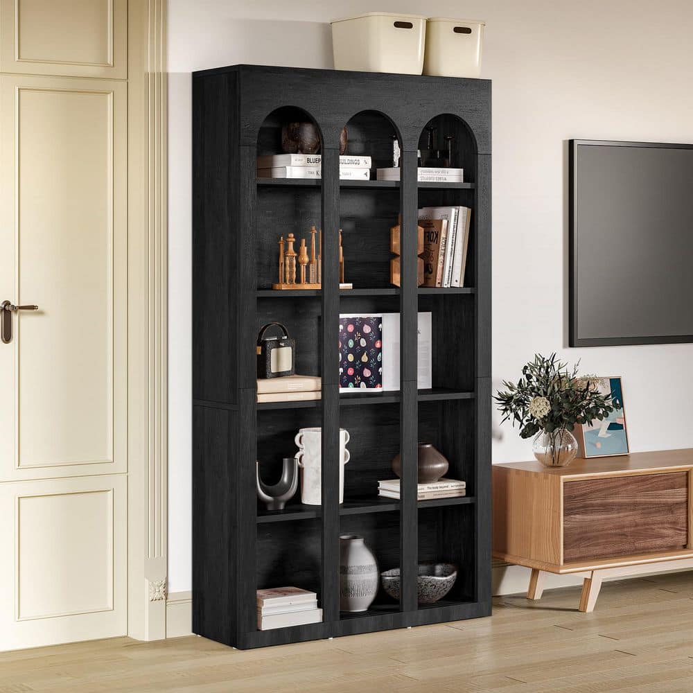 TRIBESIGNS WAY TO ORIGIN Jannelly 71 in. Tall Black Engineered Wood 5 ...