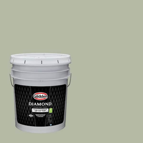 Glidden Diamond 5 gal. PPG1124-4 Light Sage Ultra-Flat Interior Paint ...