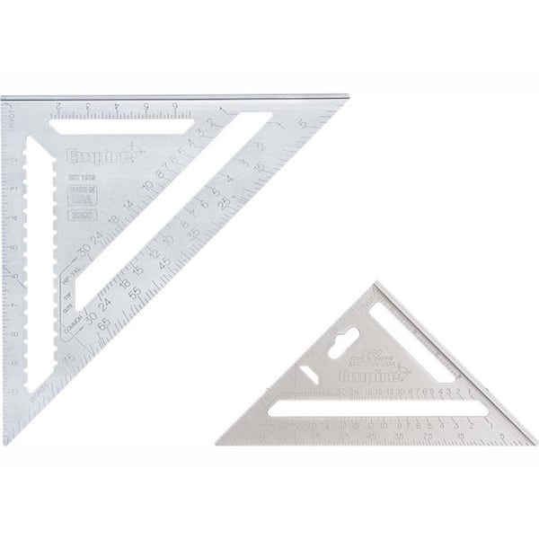 Empire 7 in. and 12 in. Aluminum Rafter Square Set 3990P - The Home Depot