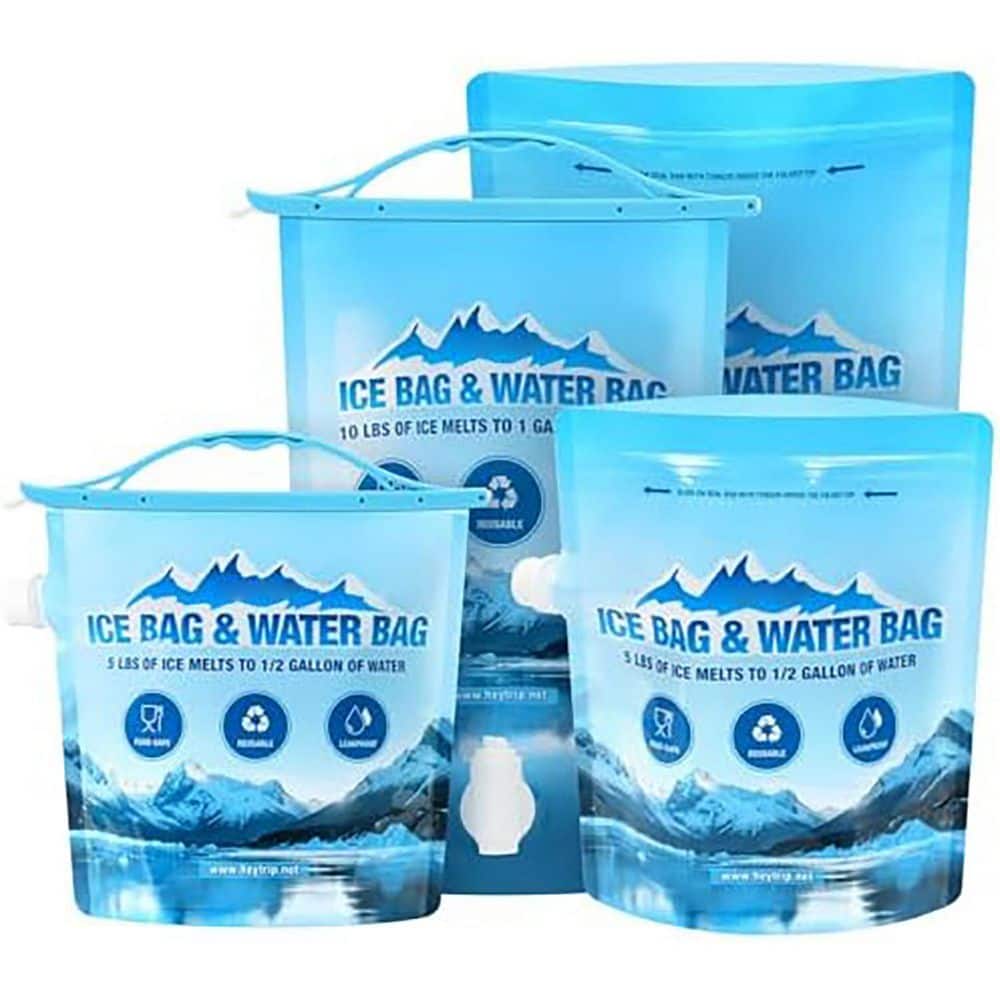 4 Pack Reusable Ice Bags for Cooler 2. 5lb 5lb Ice Cube Bags, Long ...