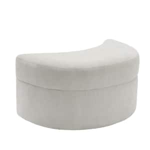 Uixe Modern Mustard Yellow Corduroy Fabric Half Crescent Moon Storage ...