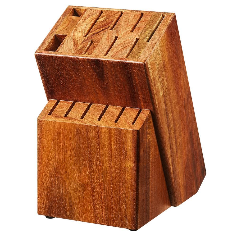 SVOPES Universal Knife Holder 15-Knife Storage Stand Wood Knife Block ...