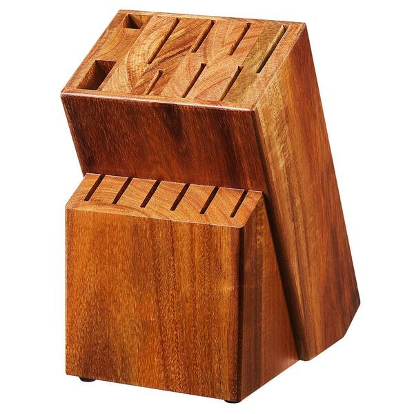 SVOPES Universal Knife Holder 15-Knife Storage Stand Wood Knife Block ...