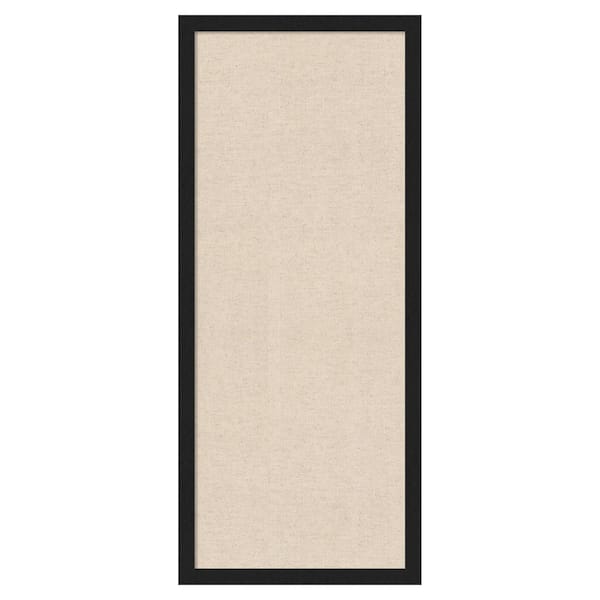 Amanti Art Natural Linen 18 in. x 42 in. Grace Brushed Metallic Black ...