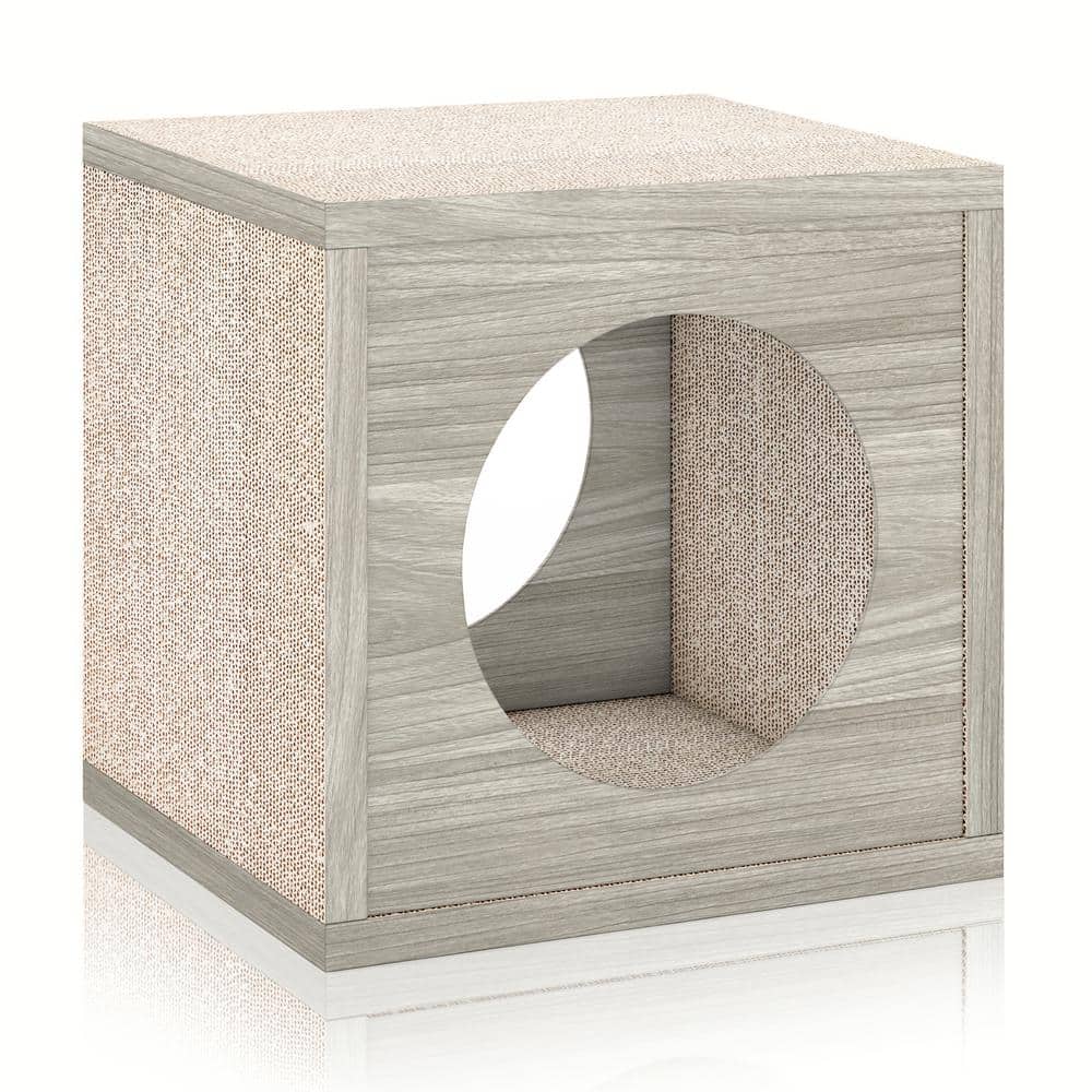 Way Basics Katsquare Aspen Grey Eco zBoard Paperboard Cat Cube ...