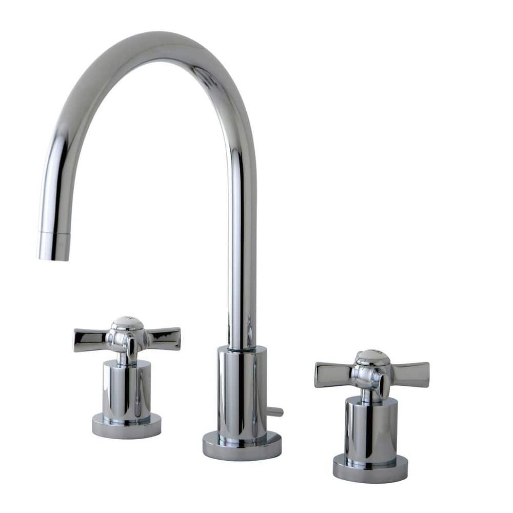Kingston Brass Millennium 2-Handle High Arc 8 in. Widespread Bathroom ...