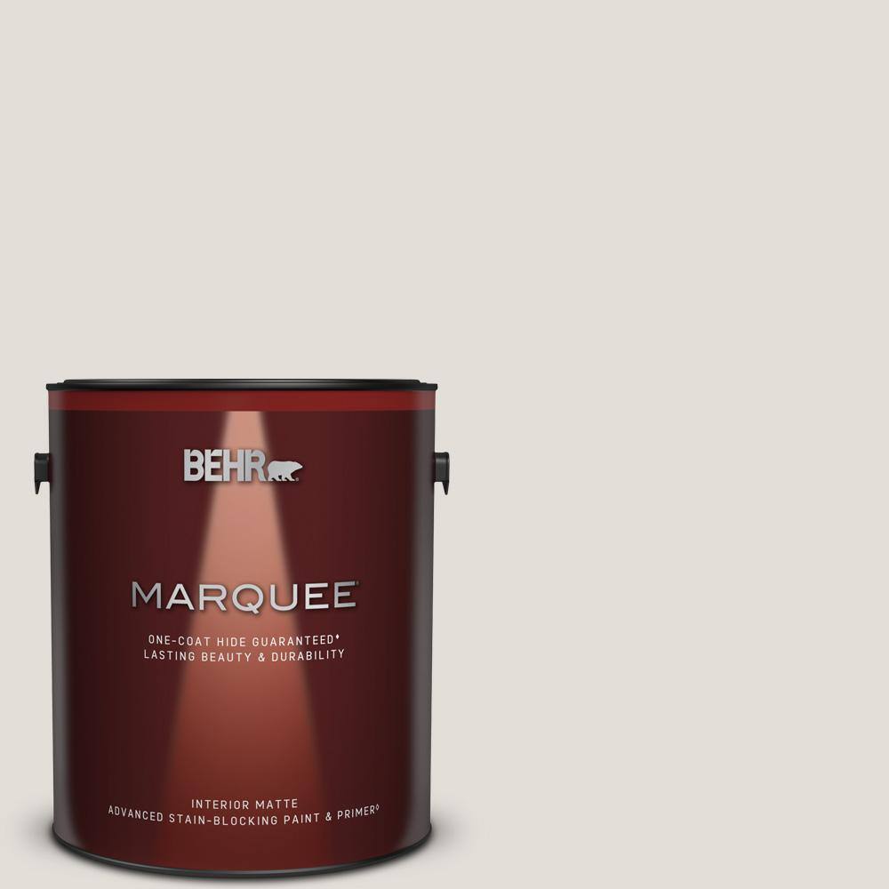 BEHR MARQUEE 1 gal. #BWC-21 Poetic Light Matte Interior Paint & Primer ...