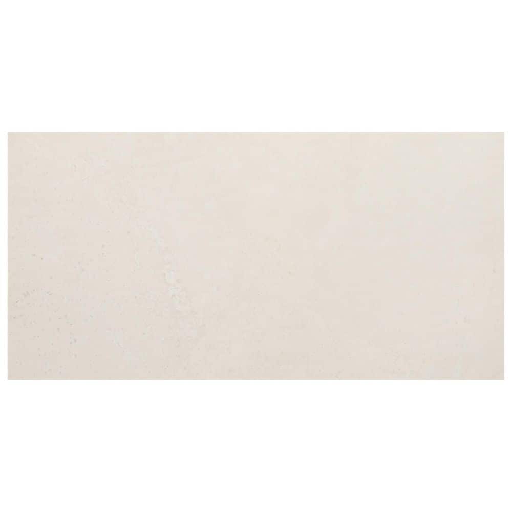 Ivy Hill Tile Vanilla Warm White 4 in. x 0.5 in. Honed Marble Floor and ...