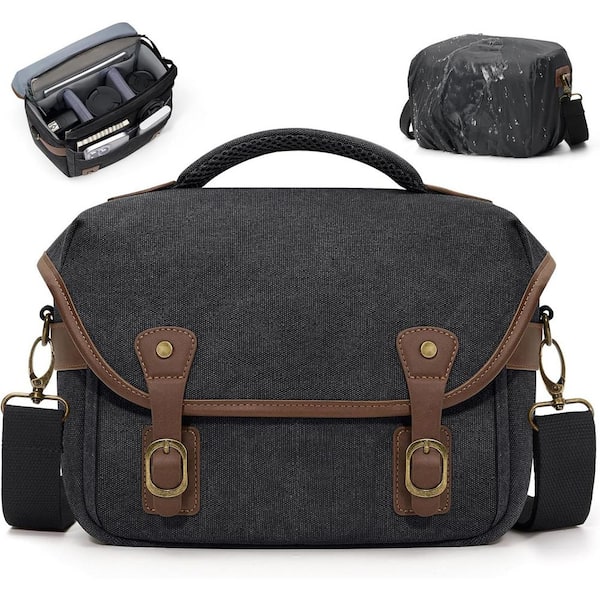 Lukyamzn Canvas Camera Sling Bag DSLR SLR Mirrorless Compact Cross-body ...