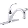 KOHLER Forte Single-Handle Standard Kitchen Faucet with Side Sprayer in ...