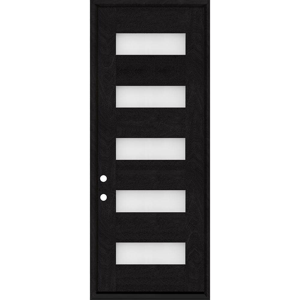 Steves & Sons Regency 36 in. x 80 in. 5L Modern Clear Glass RHIS Onyx ...