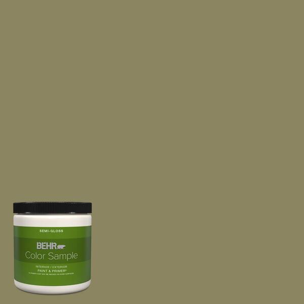 BEHR PREMIUM PLUS 8 oz. #S350-5 Green Scene Semi-Gloss Interior ...