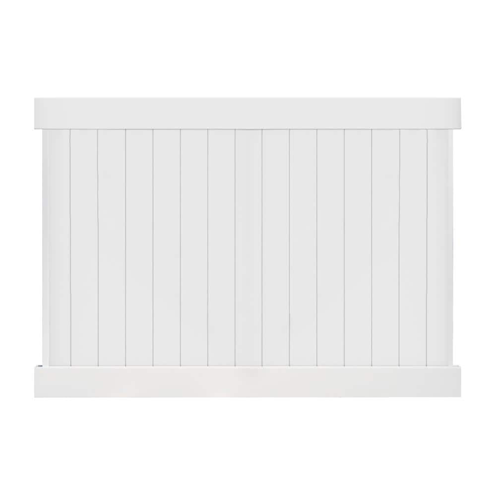 Veranda Acadia 6 ft. H x 8 ft. W White Privacy Vinyl Fence Panel ...