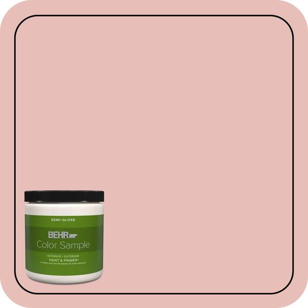 BEHR PREMIUM PLUS 8 oz. #T18-01 Positively Pink Semi-Gloss Interior ...