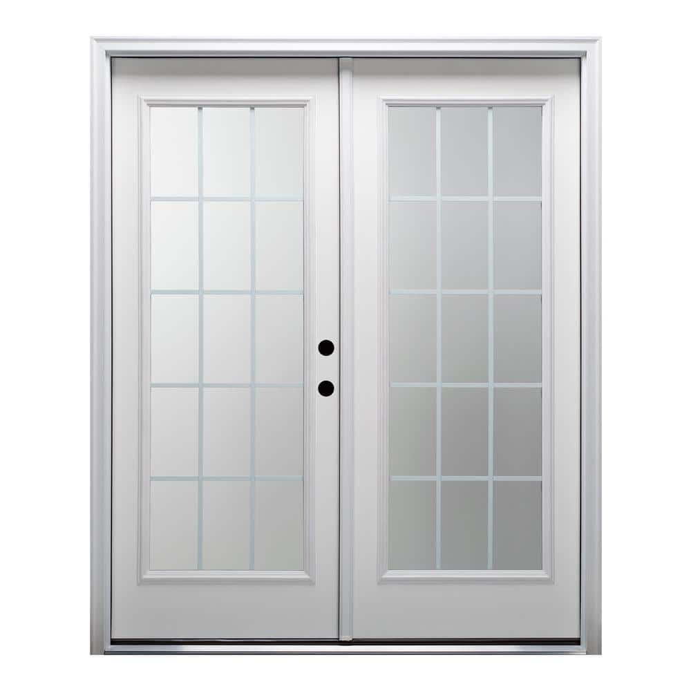 MMI DOOR 64 in. x 80 in. Internal Grilles Left-Hand Inswing Full Lite ...
