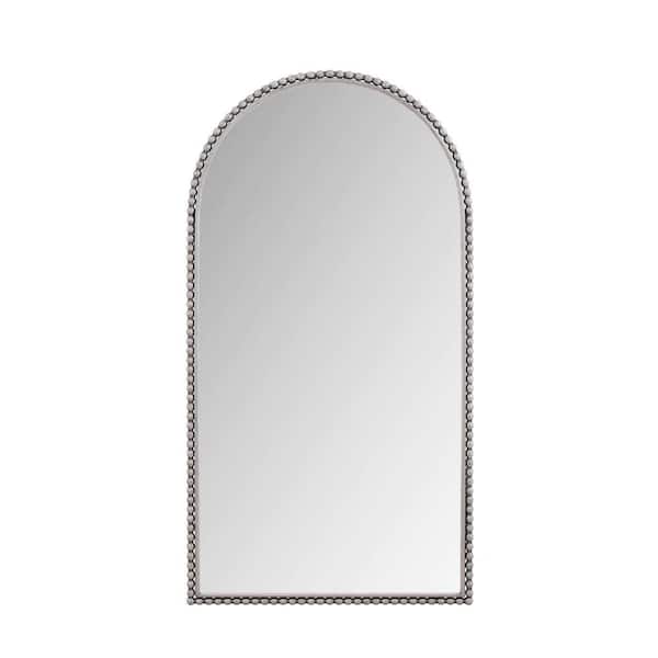 Silver 36 in. W x 66 in. H Arch Retro Full Length Mirror with ...