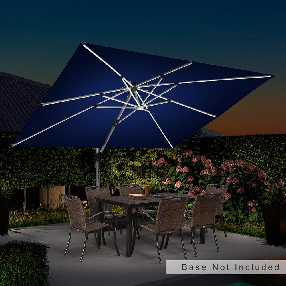 PURPLE LEAF 9 ft. x 12 ft. Solar Powered LED Patio Outdoor Rectangle ...