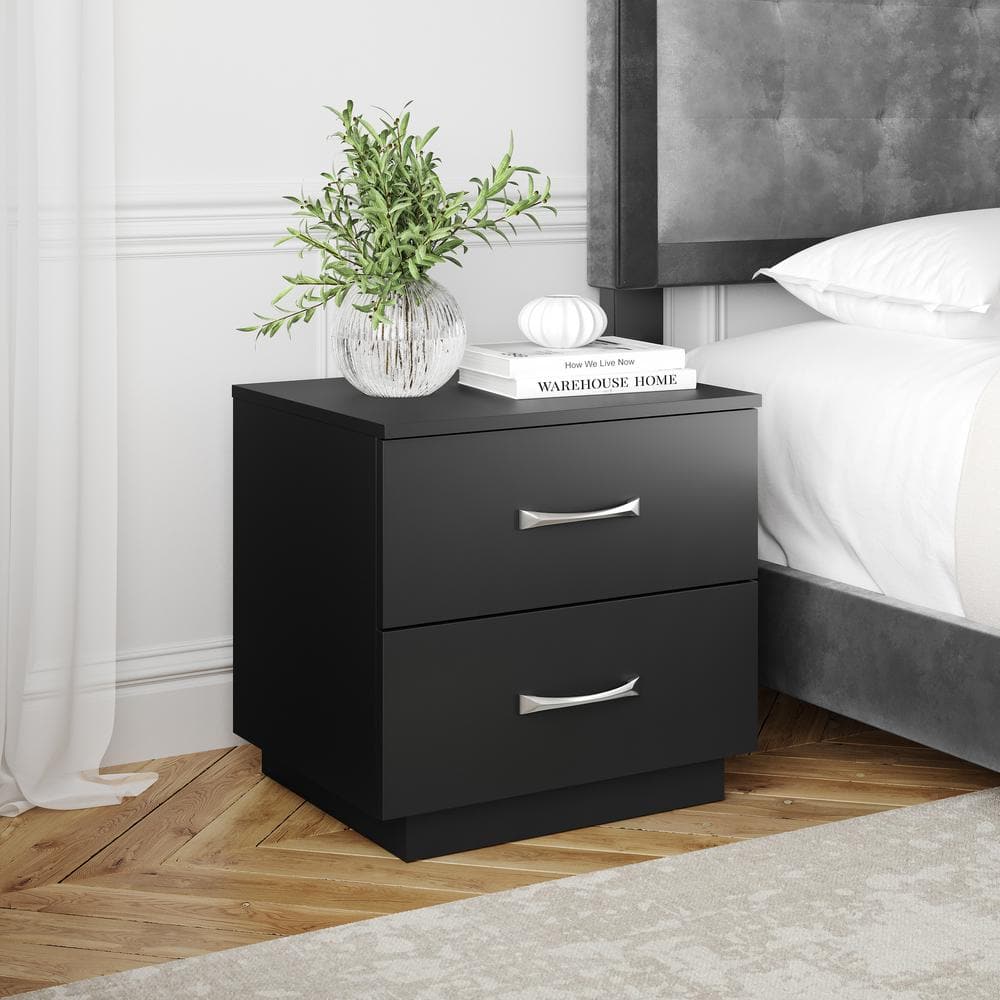 Boyd Sleep Hamilton 2 Drawer Nightstand Black