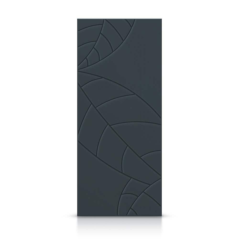 CALHOME 36 in. x 96 in. Hollow Core Charcoal Gray Stained Composite MDF ...