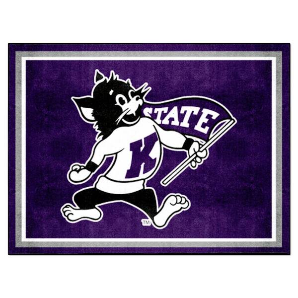 FANMATS Kansas State Wildcats Purple 8 ft. x 10 ft. Plush Area Rug ...