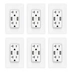 ELEGRP 30-Watt 15 Amp 3-Port Type C and Dual Type A USB Duplex Wall ...