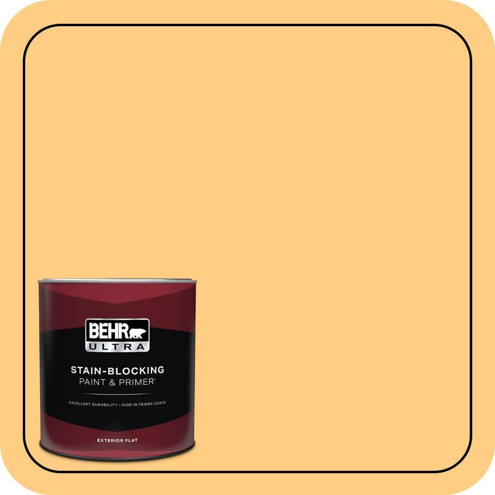 BEHR ULTRA 1 qt. #P250-4 Equatorial Flat Exterior Paint & Primer 485404 ...