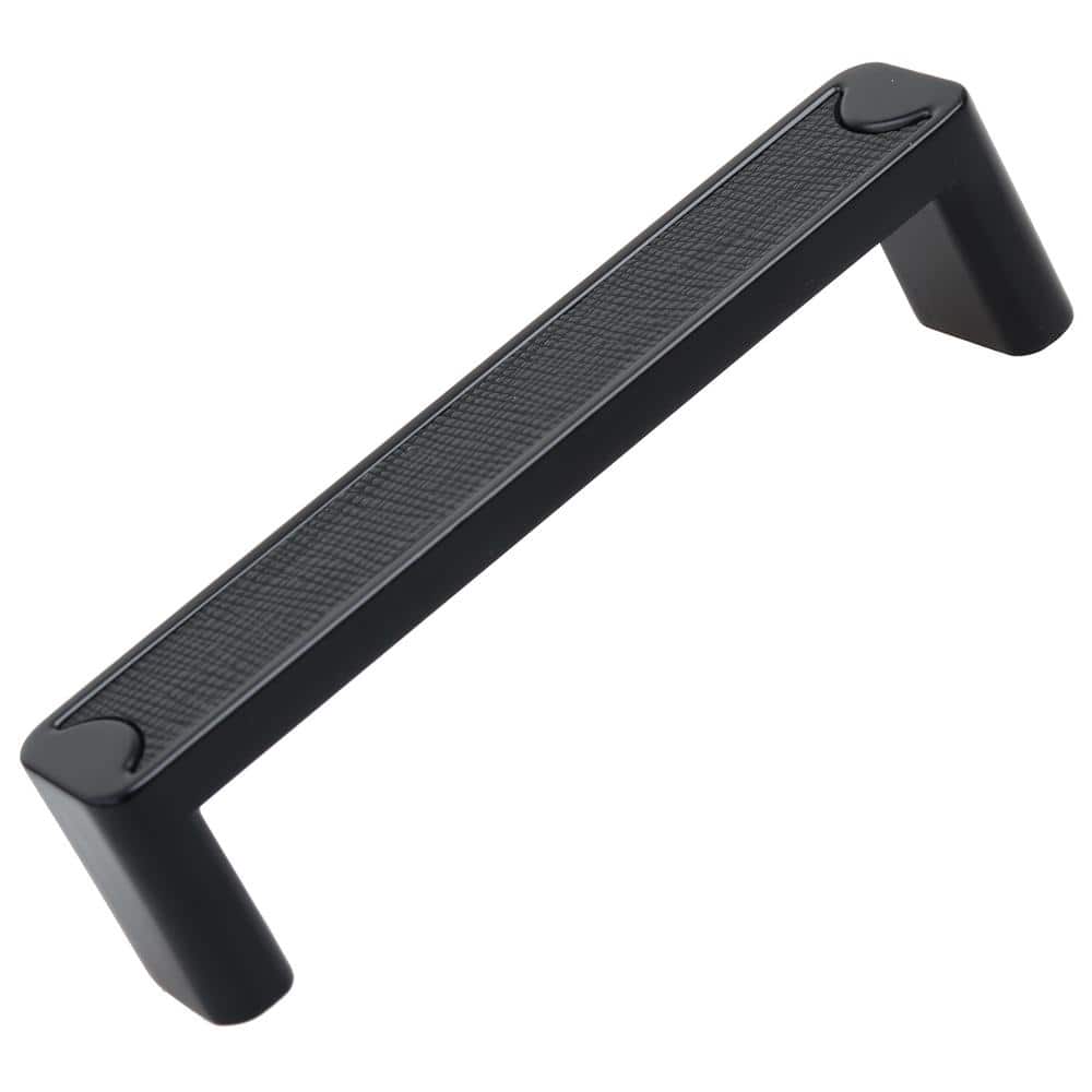GlideRite 3-3/4 in. Center Matte Black Embossed Leather Strip Rectangle ...