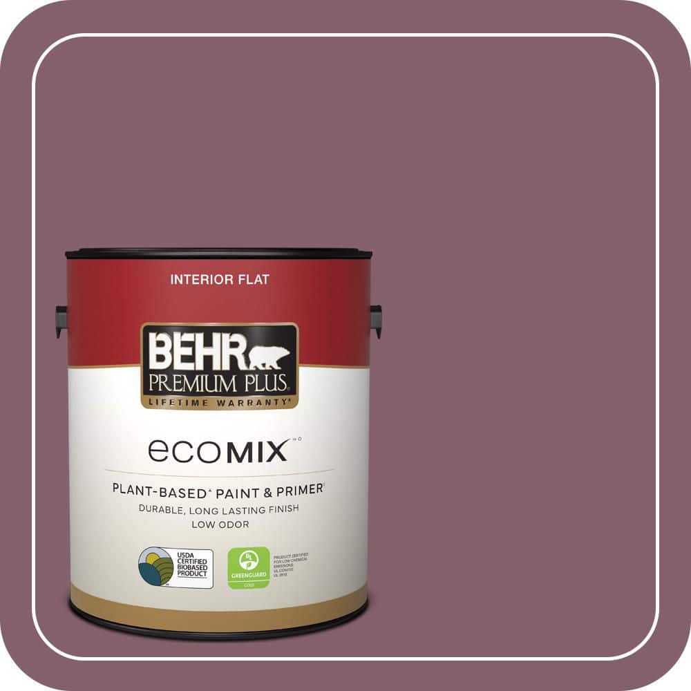 BEHR PREMIUM PLUS 1 gal. #BIC-35 Vintage Plum Flat EcoMix Plant-Based ...