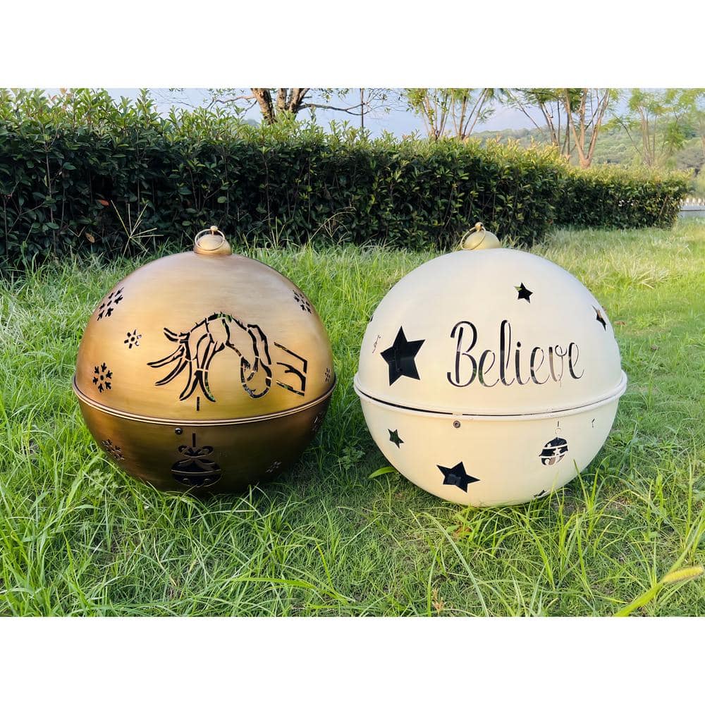 AMITY TRUN LLC 19.69 in. Large Metal Jingle Bell Christmas Ornament ...