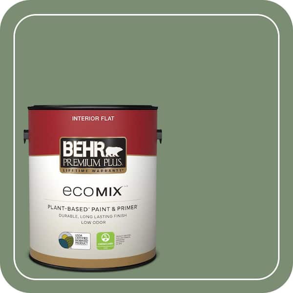 BEHR PREMIUM PLUS 1 gal. #PPU11-02 Shallot Bulb Flat EcoMix Plant-Based ...