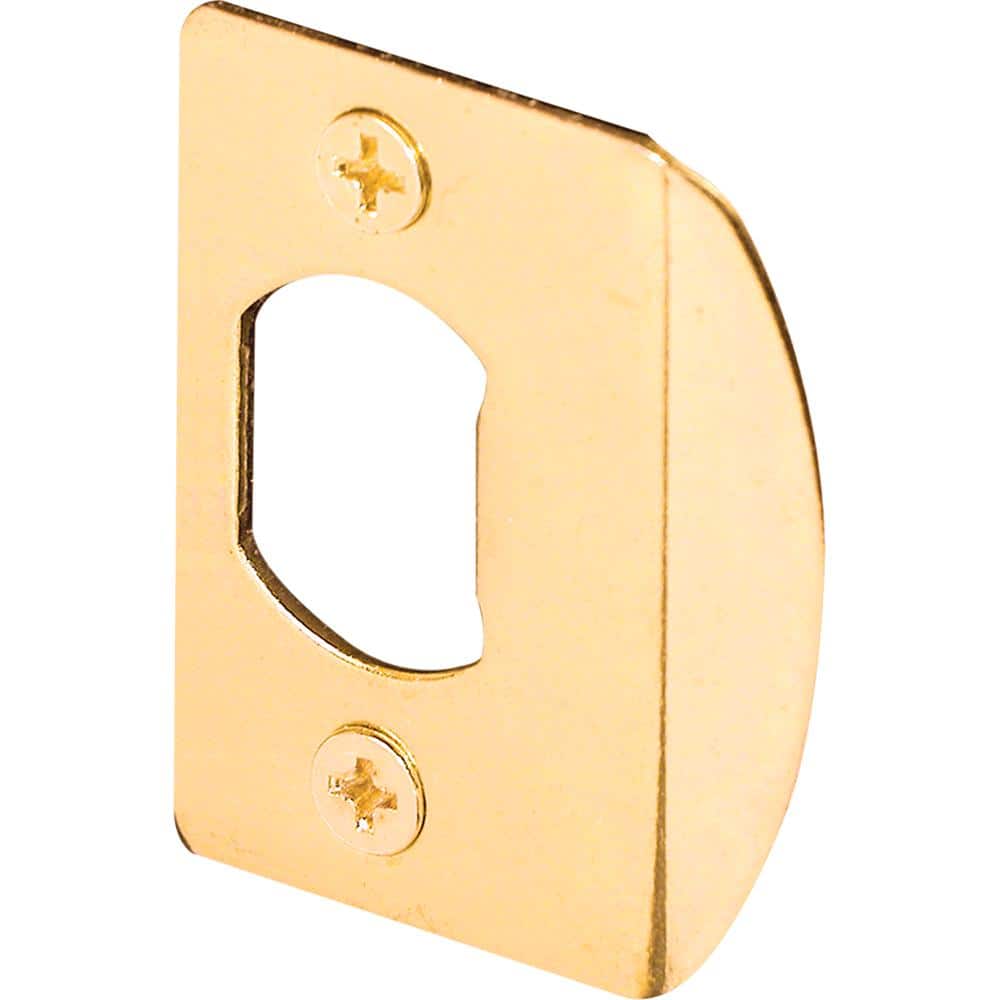 Prime-Line 1-5/8 in. Brass Plated Steel, Standard Latch Strike (5-Pack ...