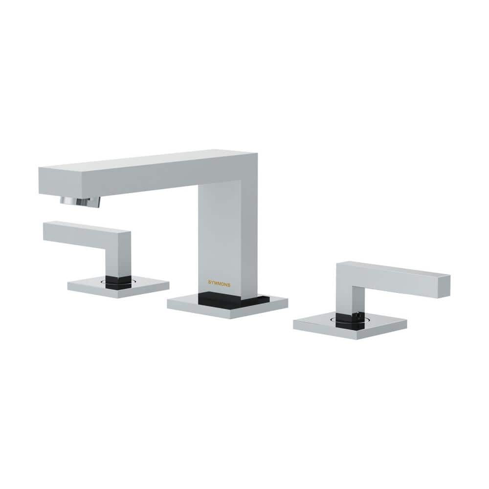 Symmons Duro Widespread Two-Handle Bathroom Faucet with Push Pop Drain ...