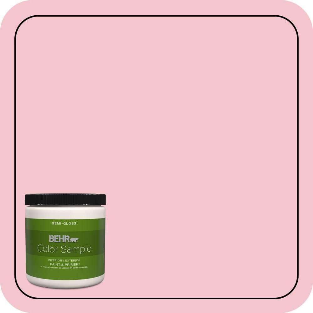 BEHR PREMIUM PLUS 8 oz. #P150-2 Energetic Pink Semi-Gloss Interior ...