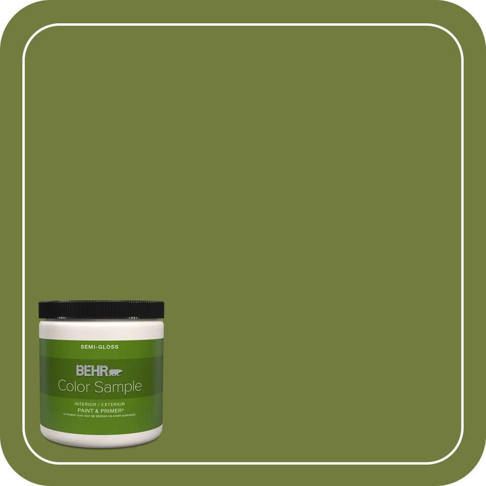 BEHR PREMIUM PLUS 8 oz. #HDC-SM16-11 Hot Dog Relish Semi-Gloss Interior ...