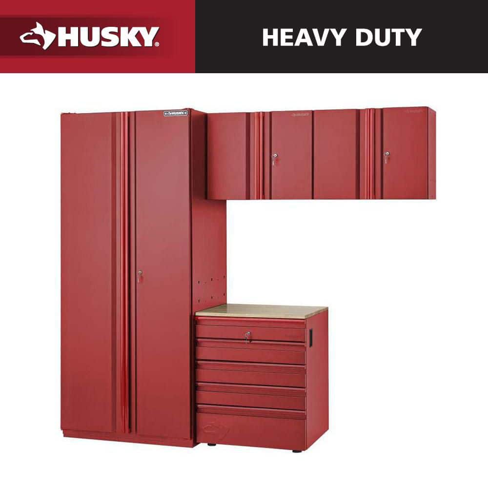 Husky Heavy Duty 92 in. W x 81 in. H x 24 in. D Pre-Assembled Steel 4 ...