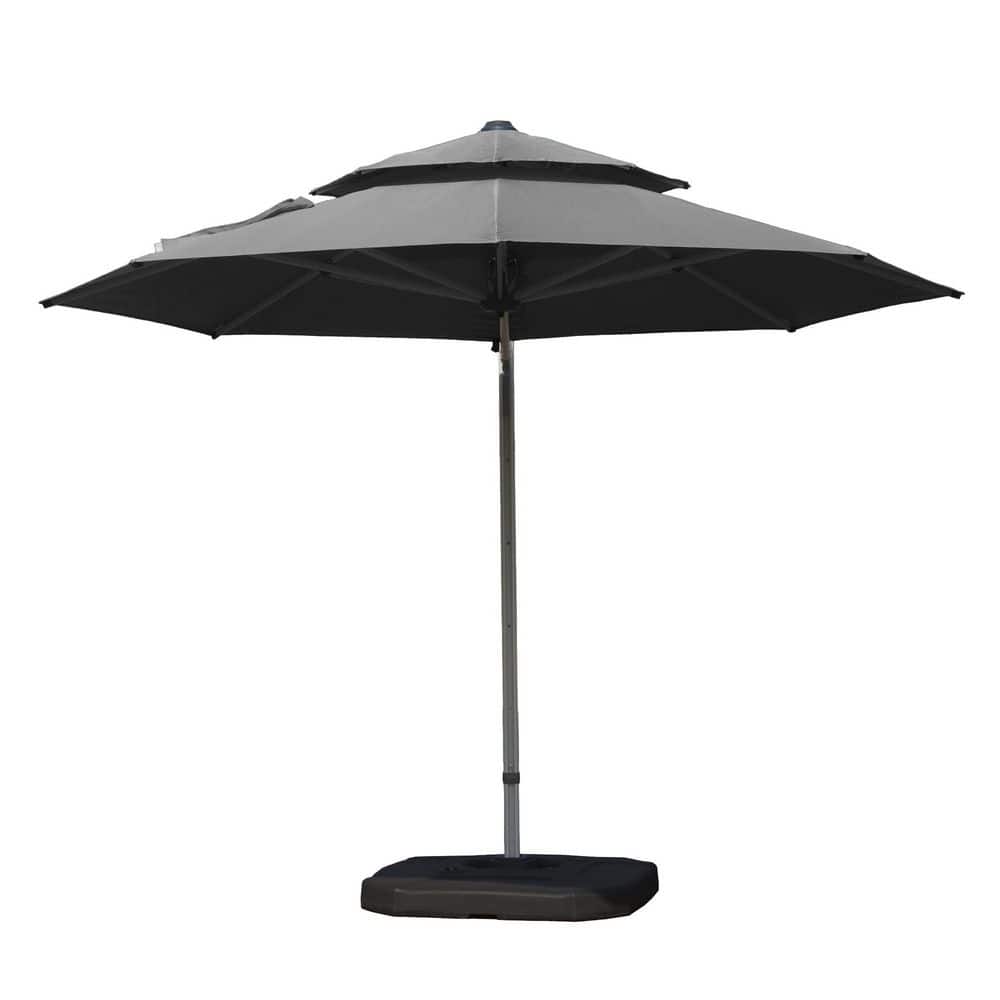 Zeus & Ruta 10 ft. Round Cantilever Patio Umbrella with Center Pole in ...