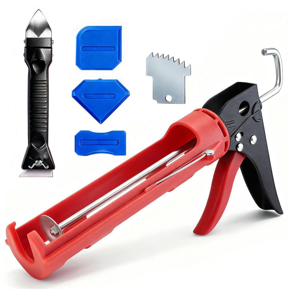 15:1 Power Ratio Caulk Gun Kit, No Drip Caulking Gun with Rotatable ...