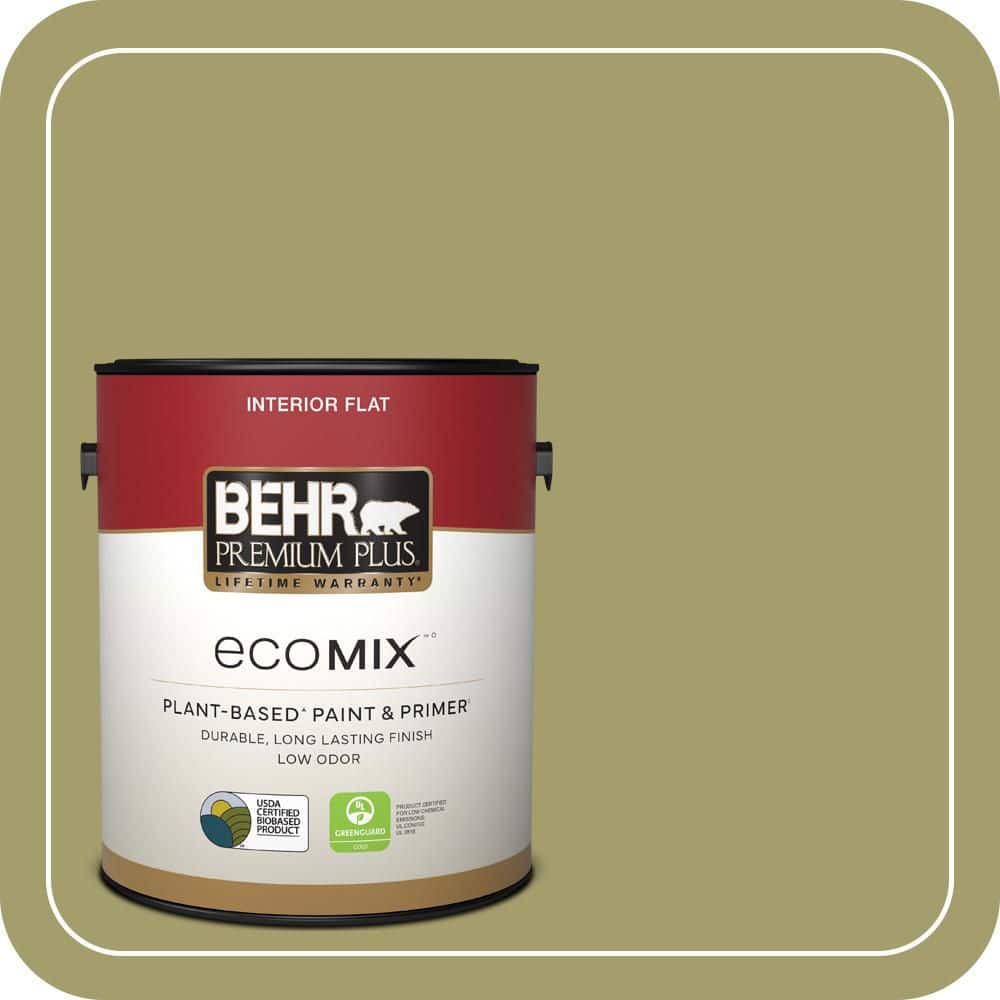 BEHR PREMIUM PLUS 1 gal. #S340-5 Farm Fresh Flat EcoMix Plant-Based ...