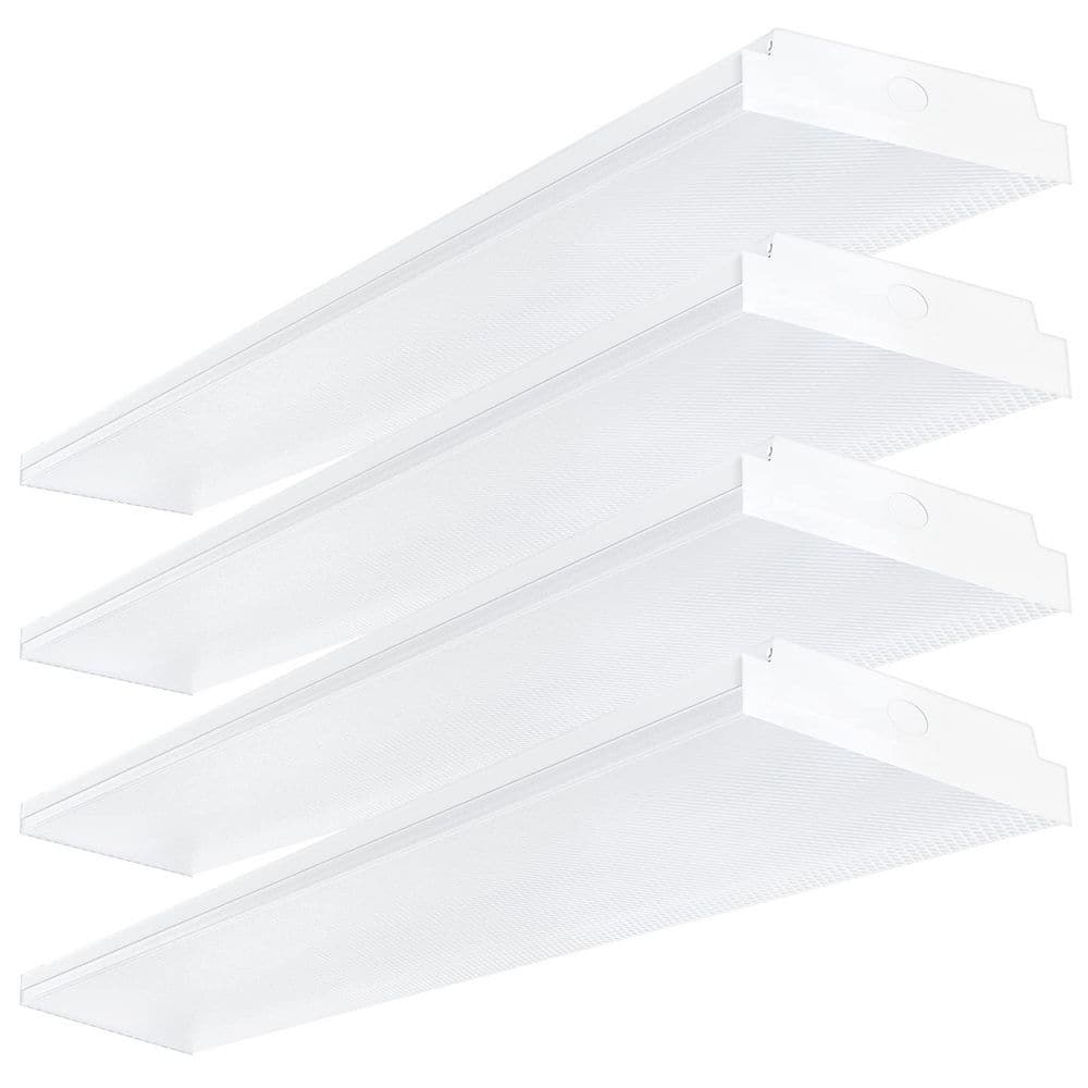 Lukyamzn 4 ft. LED Wraparound Shop Light, 40-Watt, 4400lm 4000K, 4 ft ...