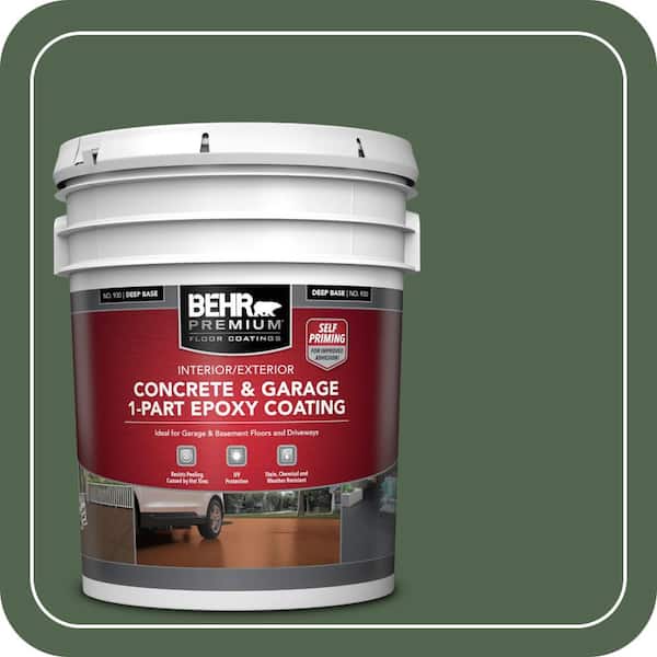 BEHR PREMIUM 5 gal. #S410-7 Equestrian Green Self-Priming 1-Part Epoxy ...