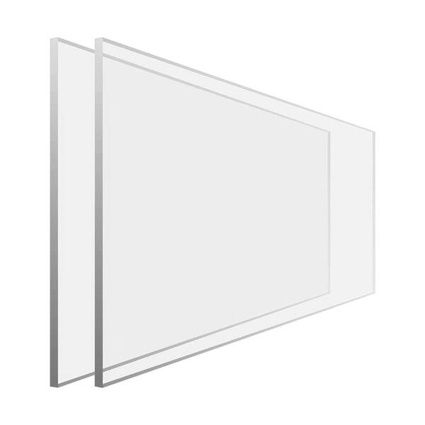 Fab Glass and Mirror Plexiglass 12 in. x 16 in. Clear Rectangular ...
