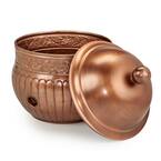 BirdRock Home Copper Trellis Garden Hose Pot with Open Top 11064