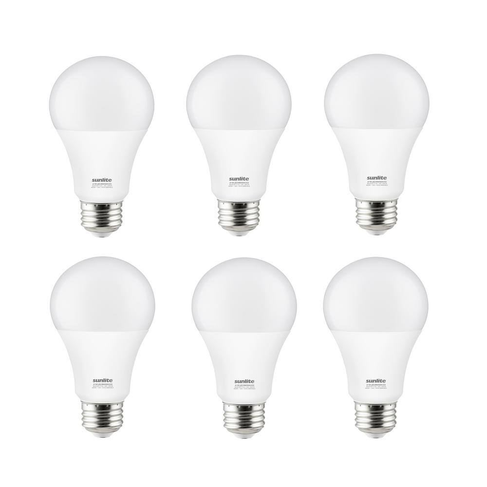 Sunlite 60-Watt Equivalent A19 UL Listed Non-Dimmable Frosted Household ...
