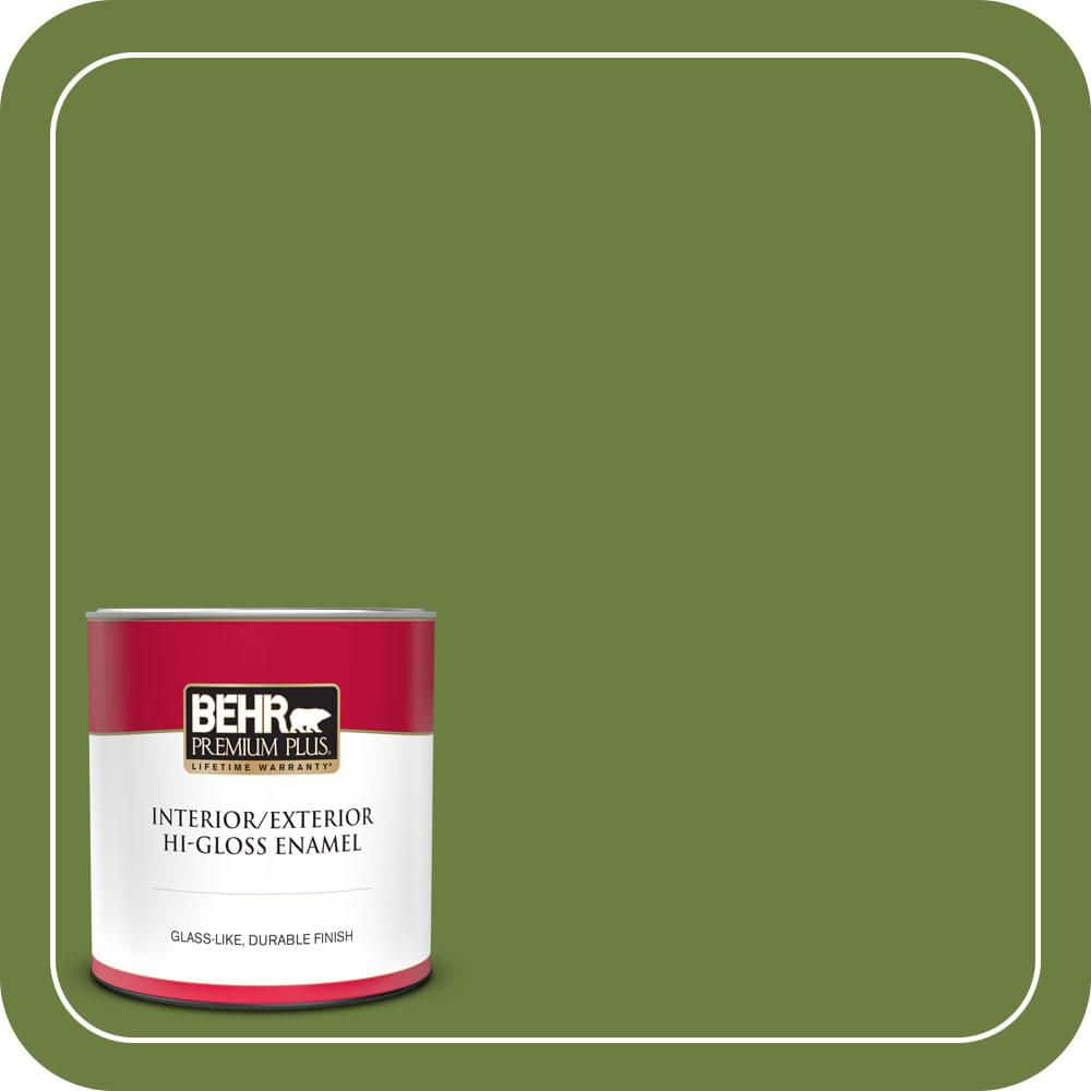 BEHR PREMIUM PLUS 1 qt. #M360-7 Rockwall Vine Hi-Gloss Enamel Interior ...