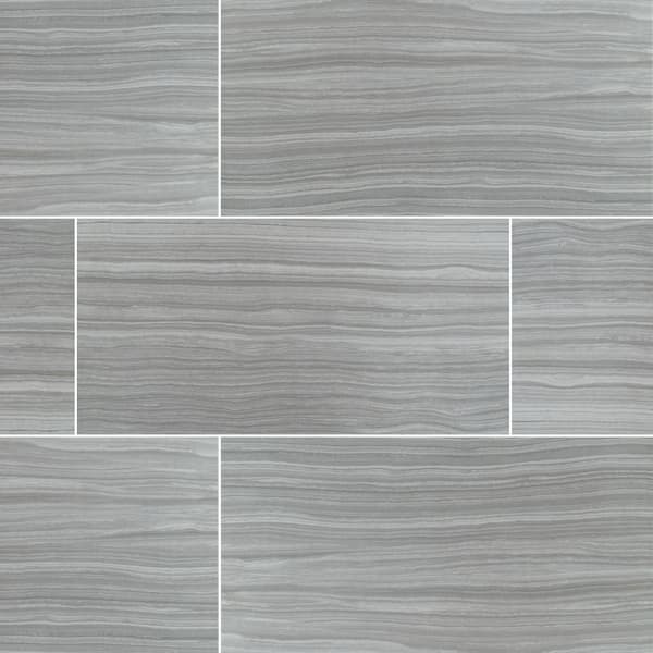 MSI Trinity Gray 12 in. x 24 in. Matte Porcelain Floor and Wall Tile ...