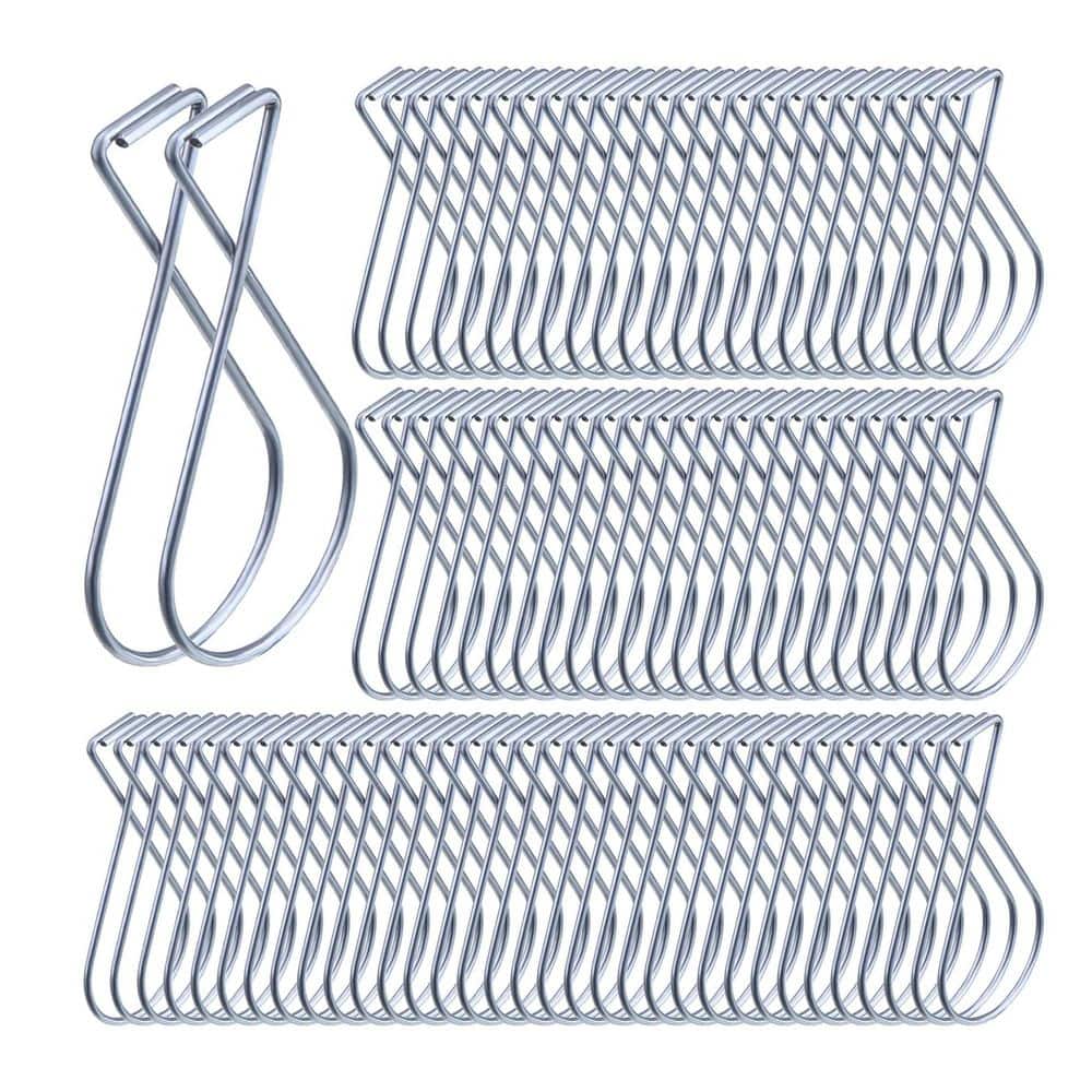 Vrbgify 30 Packs 2.56 in. White Metal Wire Wall Rack w/ T-bar Hangers ...