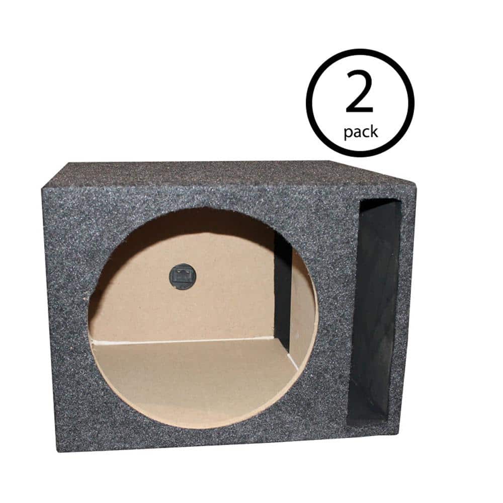 Q POWER Single 12 in. Vented Slot Ported Empty Subwoofer Enclosure (2 ...