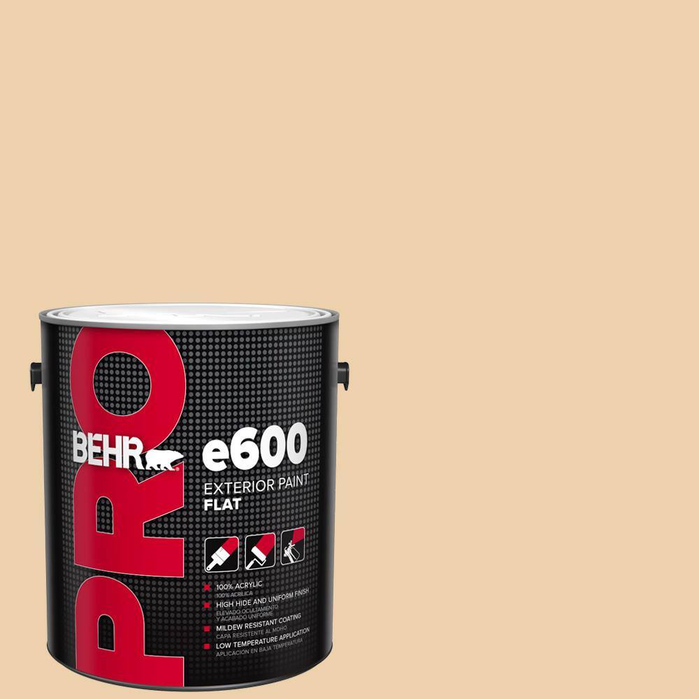 BEHR PRO 1 gal. #MQ3-43 Ceramic Beige Flat Exterior Paint PR61001 - The ...