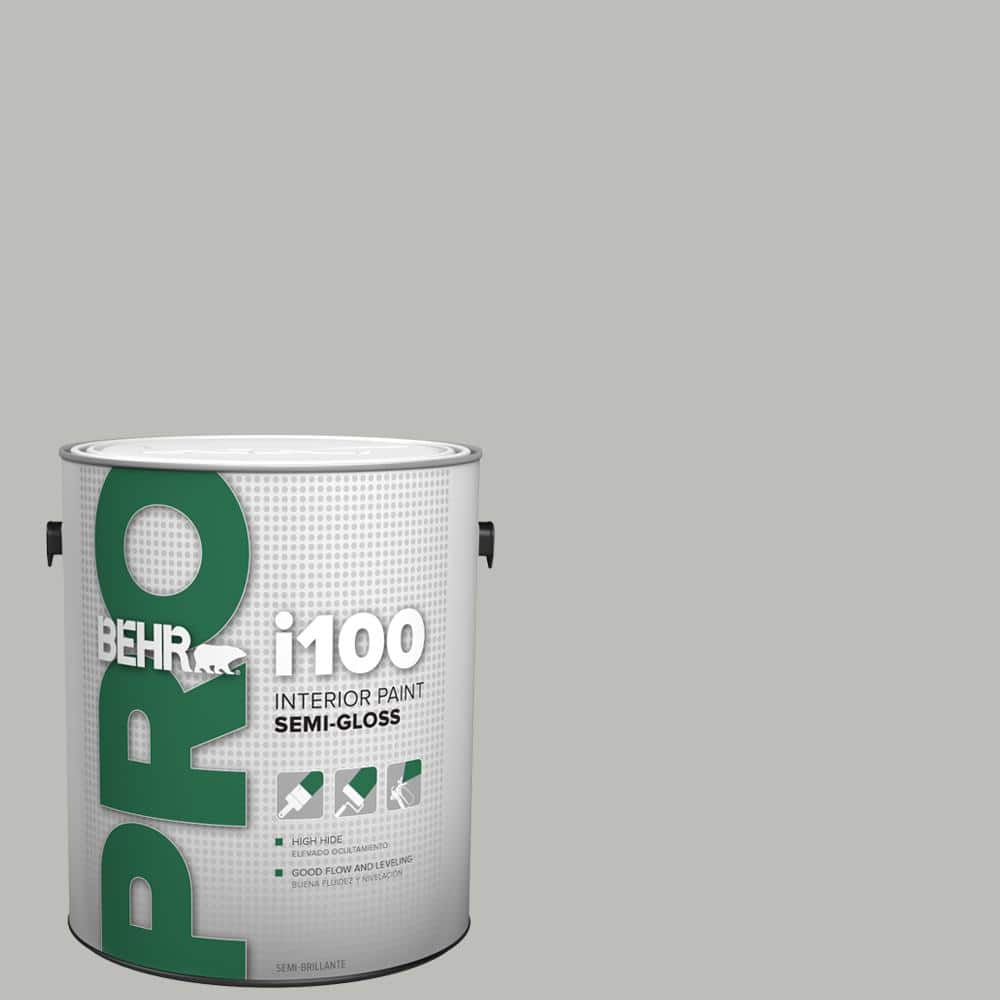 BEHR PRO 1 gal. #PPU24-17 Hailstorm Gray Semi-Gloss Interior Paint ...