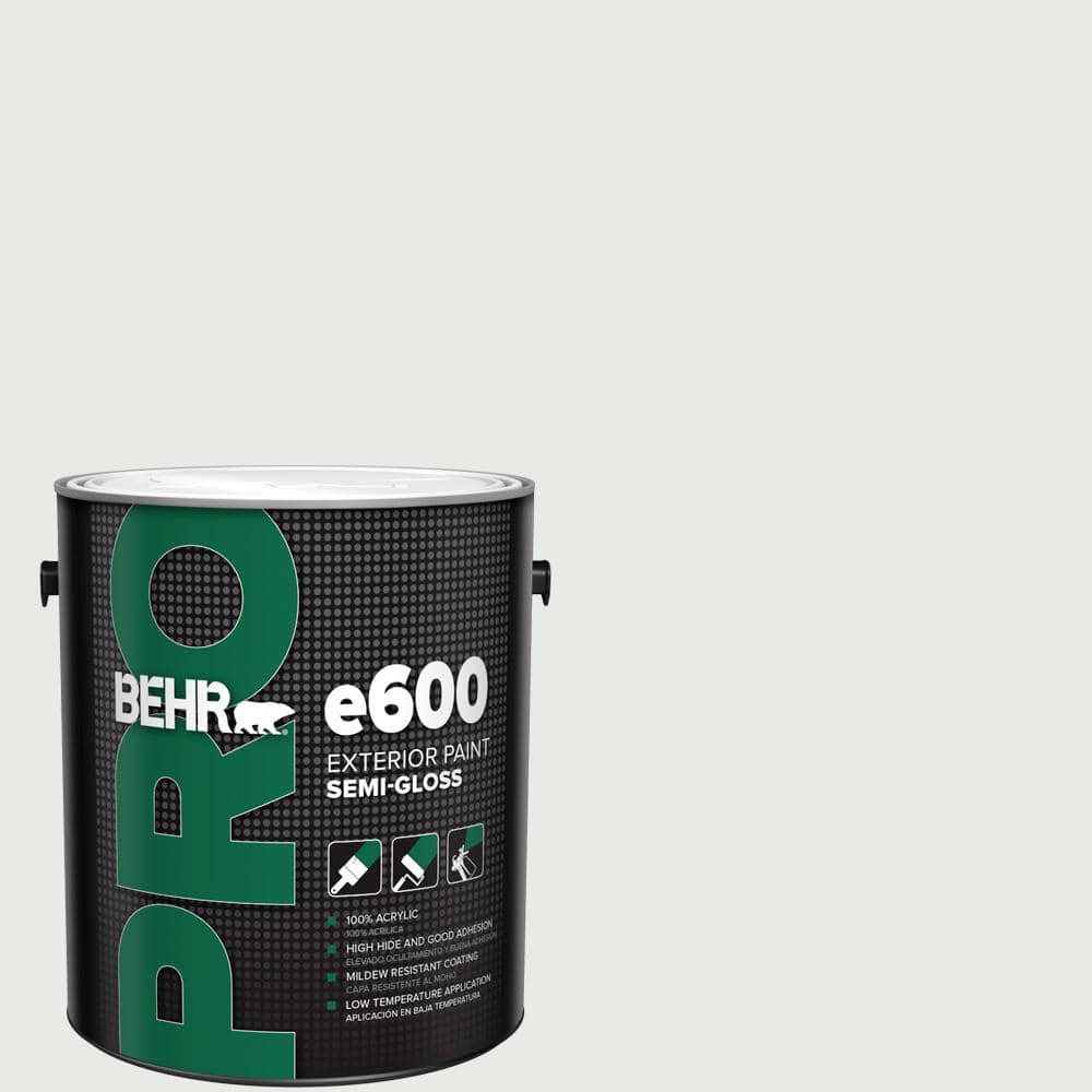 BEHR PRO 1 gal. #BL-W08 Frothy Surf Semi-Gloss Exterior Paint PR67001 ...